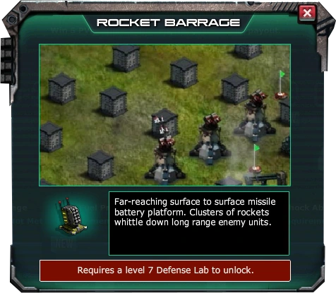 Rocket Barrage Turret | War Commander Wiki | Fandom