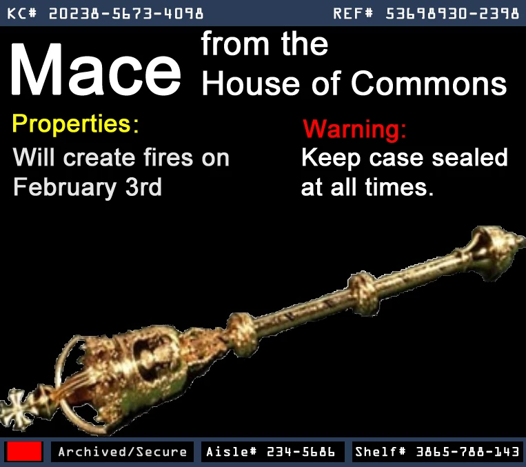 Canadian House Of Commons Mace