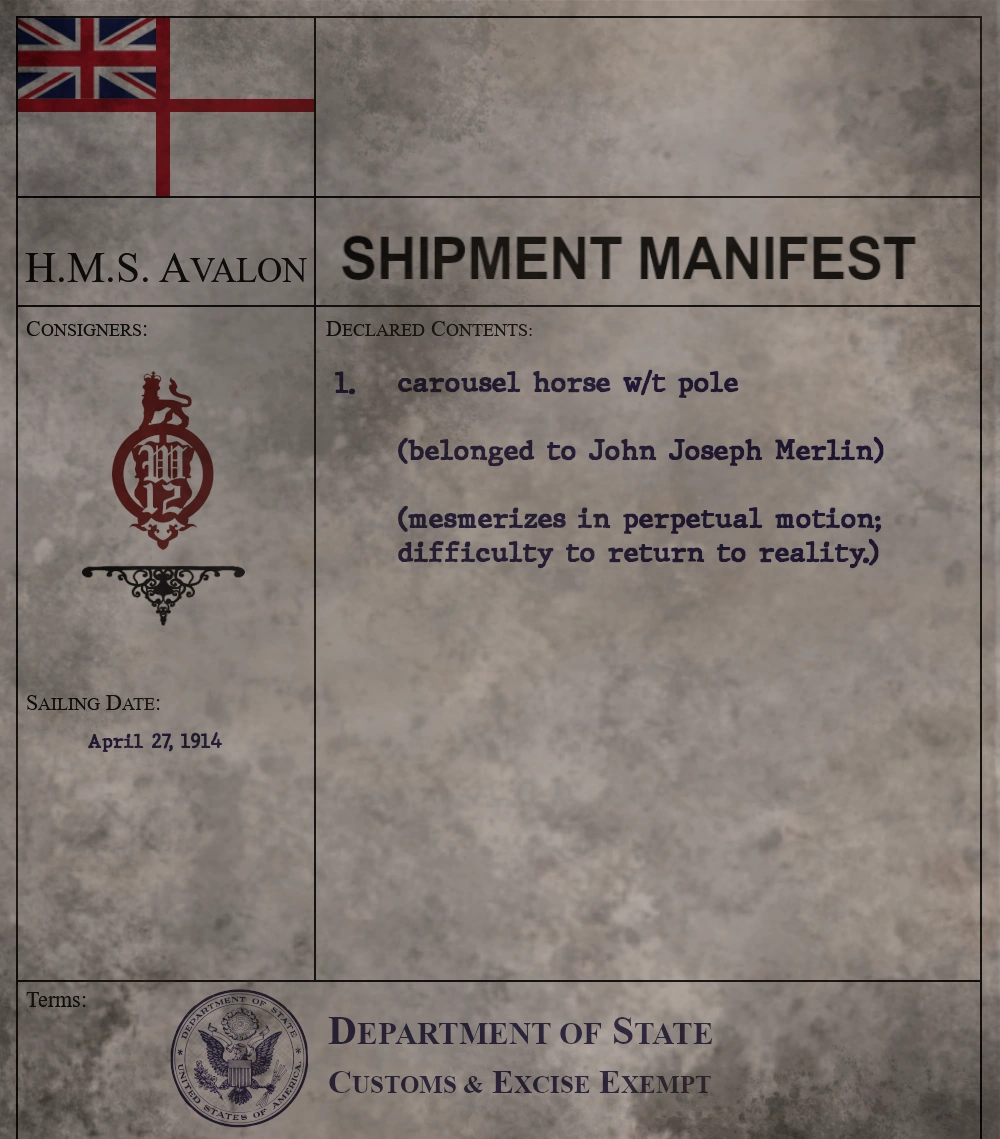 John Joseph Merlin's Carousel Horse | Warehouse 13 Artifact Database ...