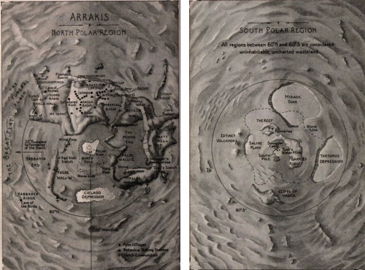 Frank Herbert's Map of Arrakis | Warehouse 13 Artifact Database Wiki ...