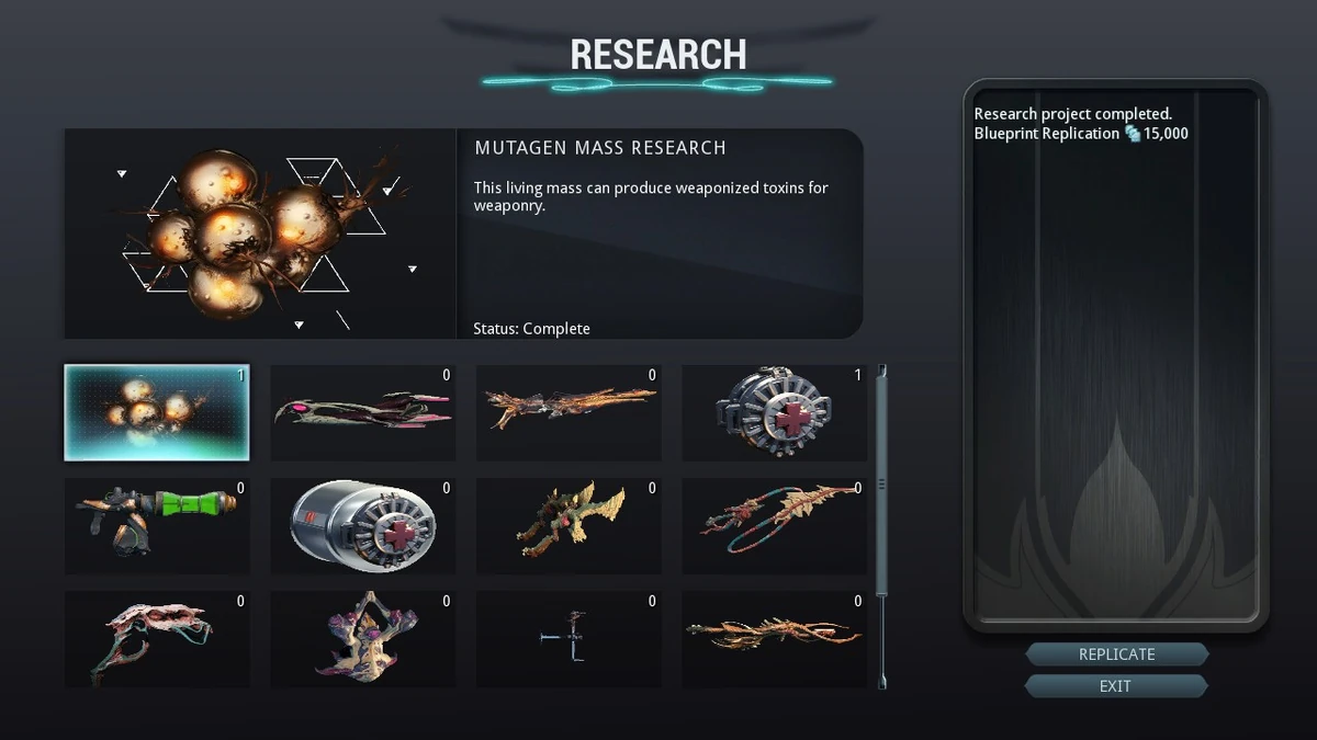 Research/Bio Lab Research Tab | Warframe Wiki | Fandom