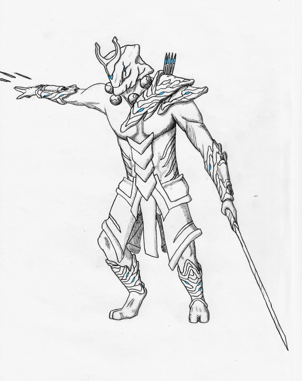 Excalibur Warframe Drawing