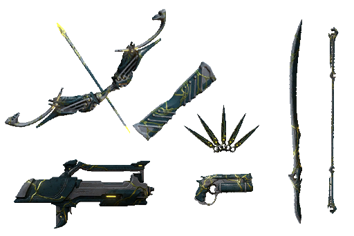 Коллекция скинов оружия Кинцуги Warframe вики Fandom
