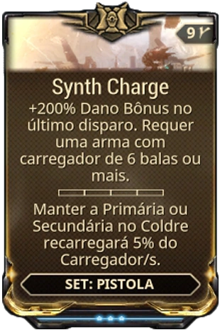 Synth Charge | WARFRAME Wiki PT-BR | Fandom