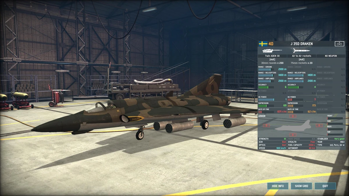 J 35D Draken | Wargame Wiki | Fandom