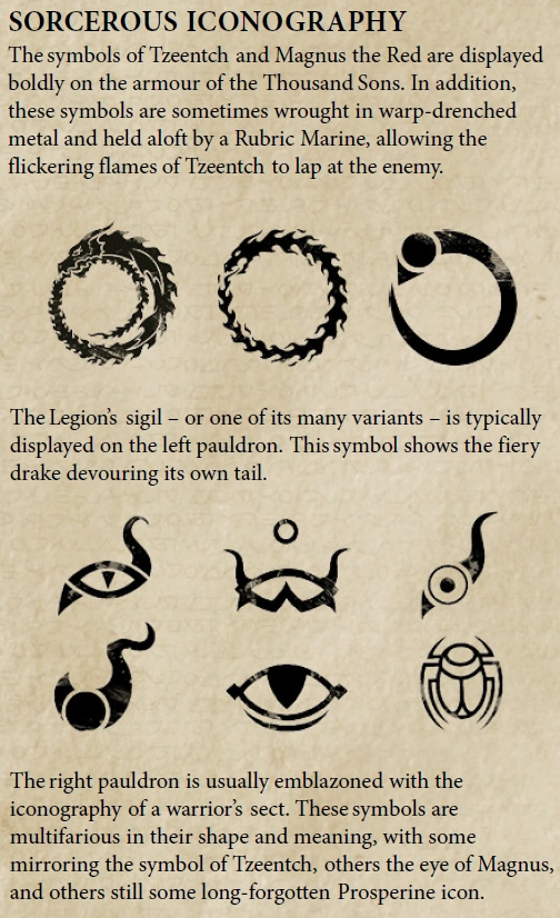 What is the difference between the Thousand Sons legion markings? : r ...