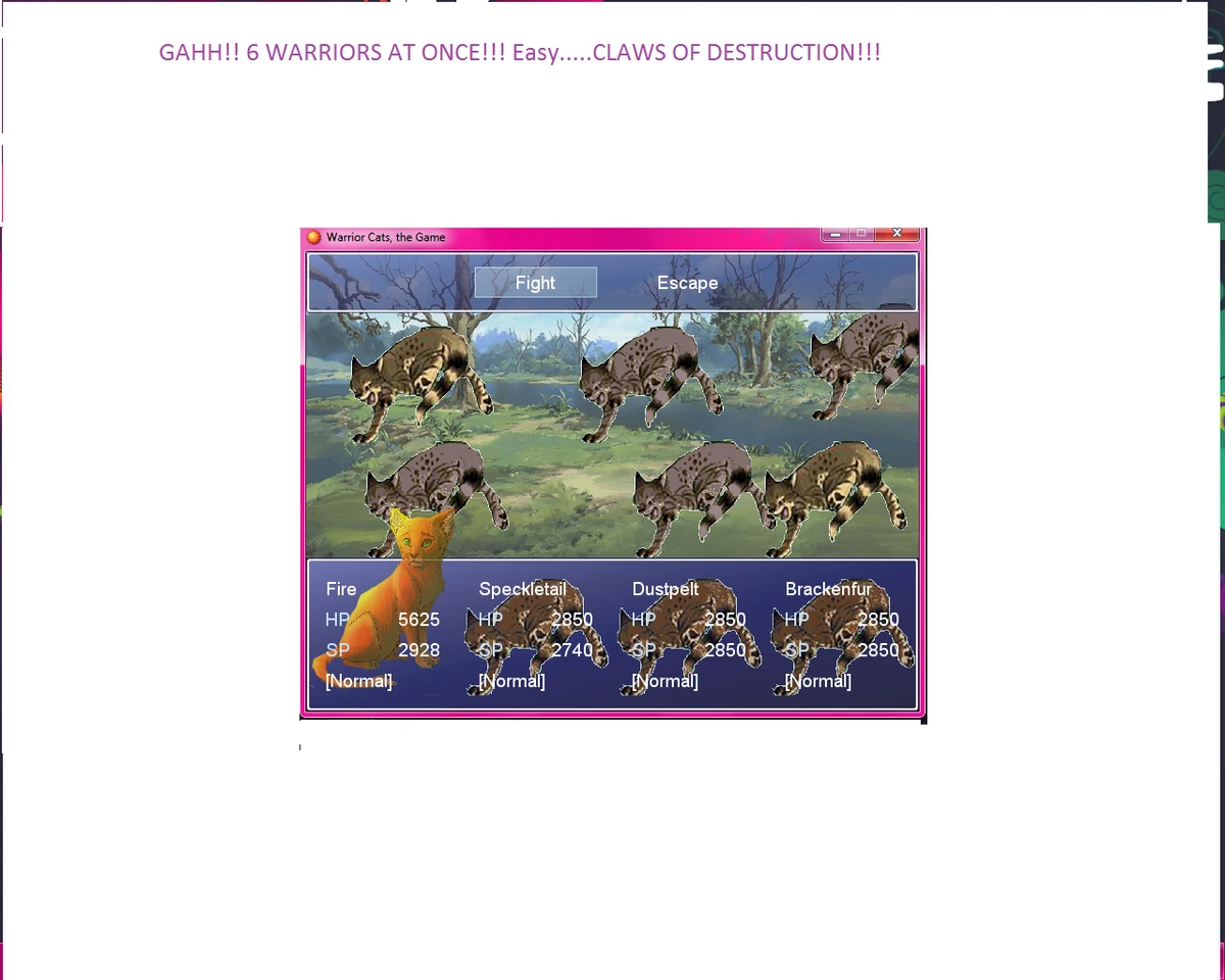 Fighting 6 cats at once | Warrior Cats, the Game Wiki | Fandom