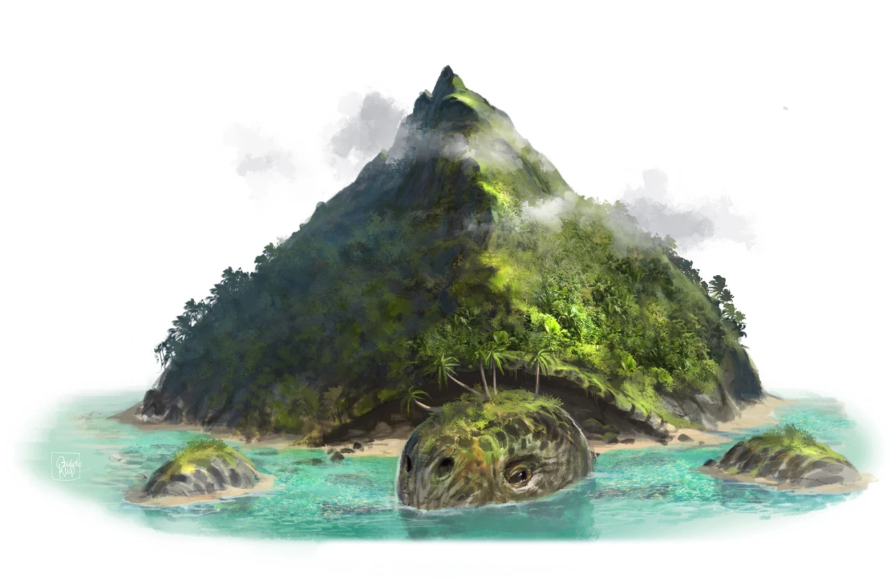 Giant Turtle Island Mythology
