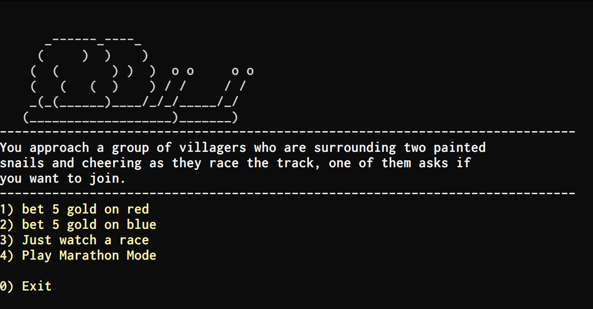 Snail Racing | Warsim: The realm of aslona Wiki | Fandom