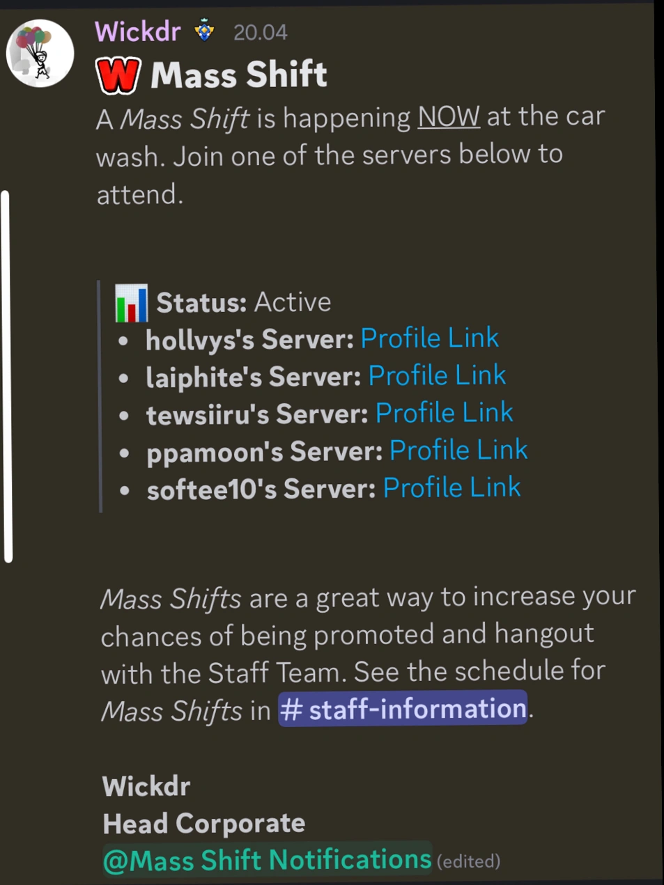 Mass Shifts | Washiez Wiki | Fandom