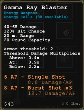 Gamma Ray Blaster | Wasteland Wiki | Fandom