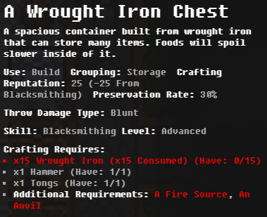 Wrought Iron Chest | Wayward Wiki | Fandom