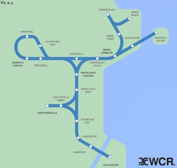 Network Map | Whitecoast City Railway Wiki | Fandom