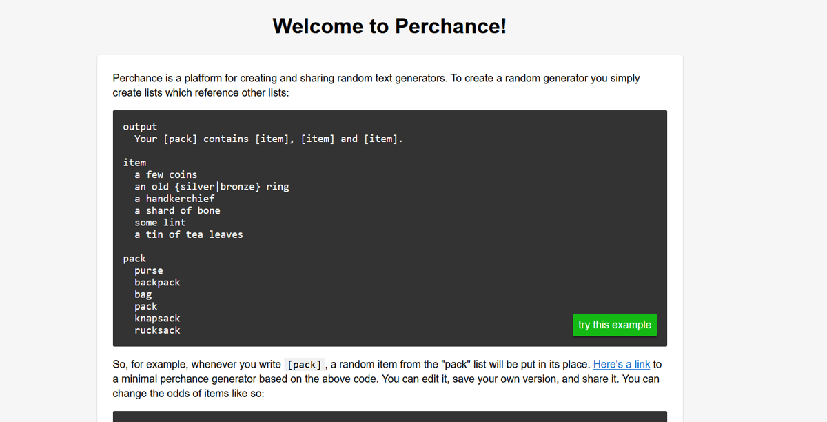 Perchance.org | Websites Wiki | Fandom