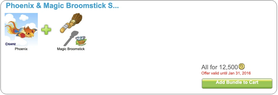 Phoenix & Magic Broomstick Set | Webkinz Wiki | Fandom