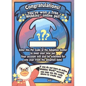 Series 4 - Mystery Pet Code Card | Webkinz Wiki | Fandom
