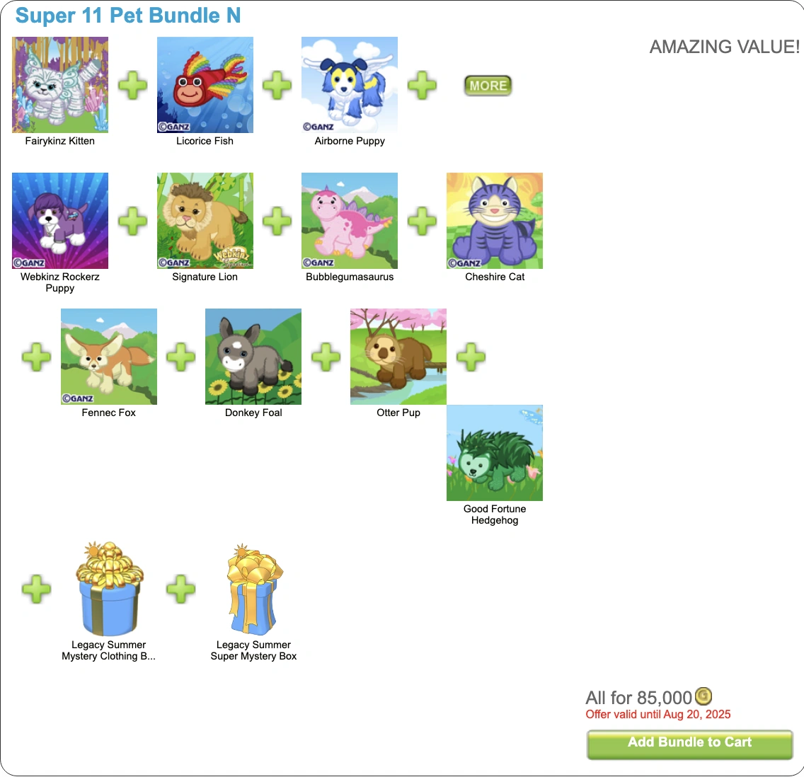 Super 11 Pet Bundle N | Webkinz Wiki | Fandom