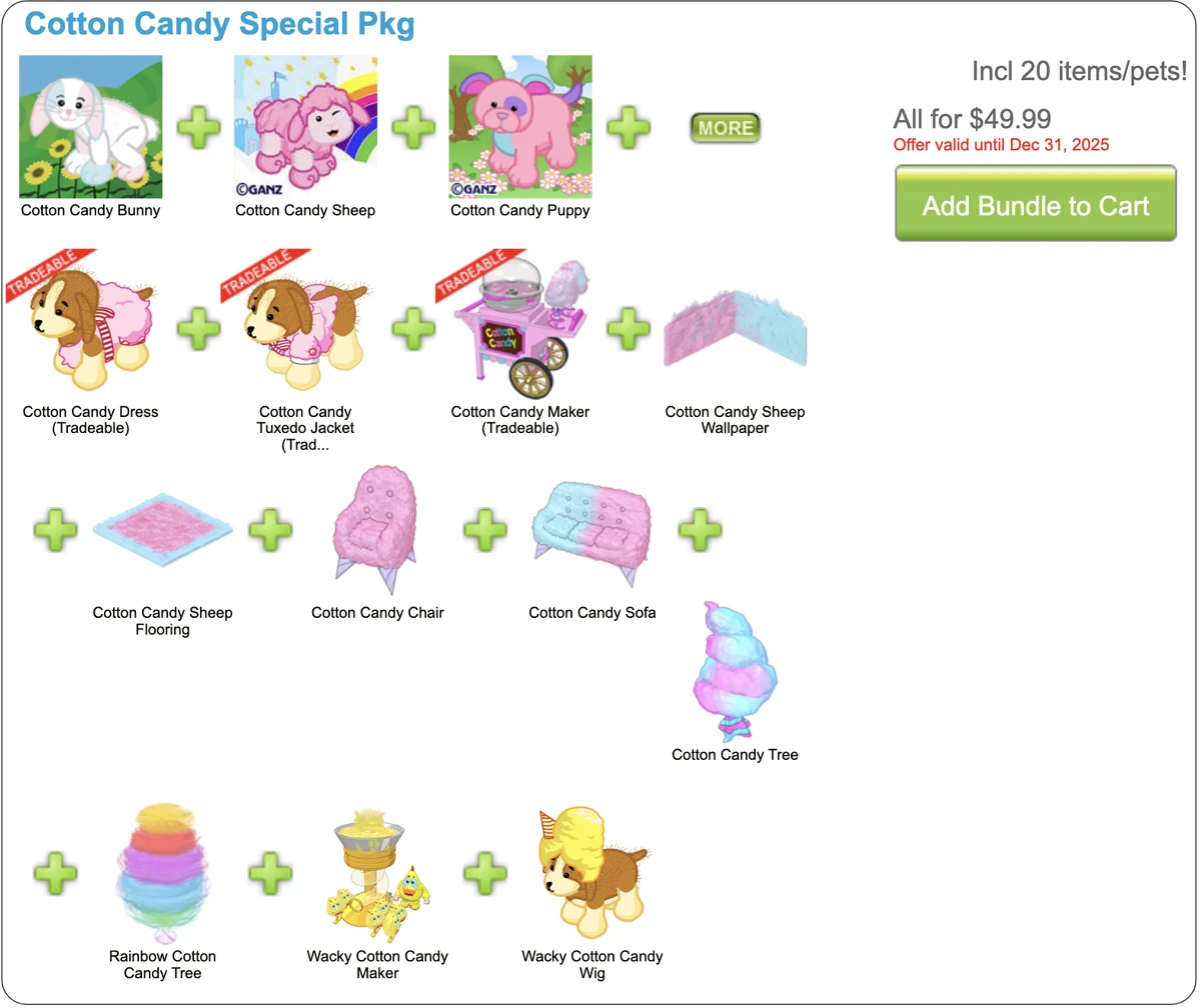 Cotton Candy Special Package | Webkinz Wiki | Fandom