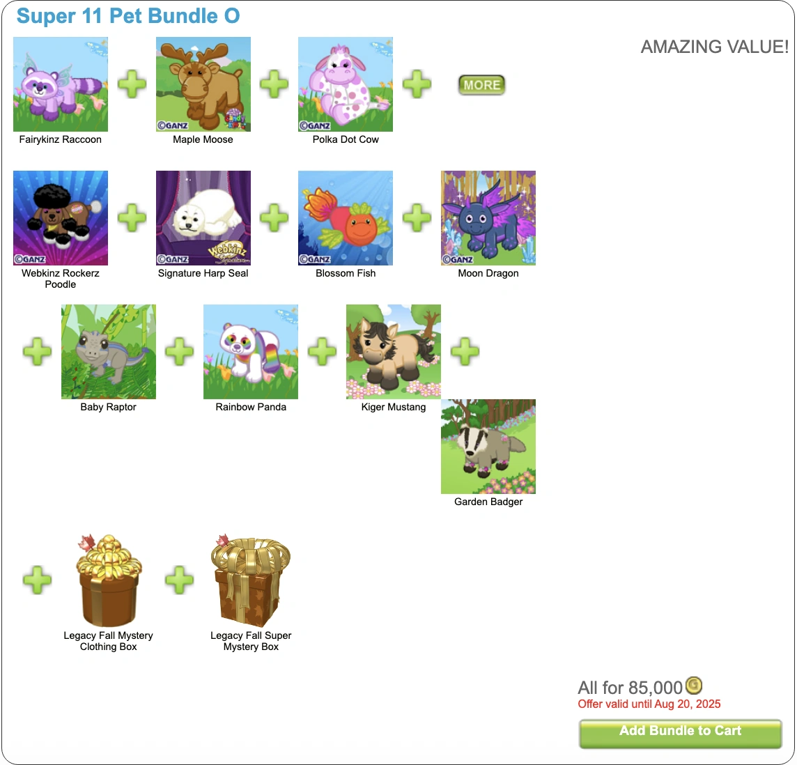 Super 11 Pet Bundle O | Webkinz Wiki | Fandom