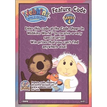 Series 4 - Feature Code Card | Webkinz Wiki | Fandom