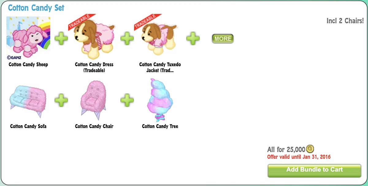 Cotton Candy Set | Webkinz Wiki | Fandom
