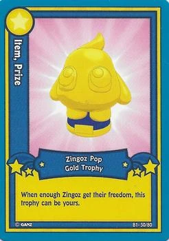 B1-50 - Zingoz Pop Gold Trophy | Webkinz Wiki | Fandom