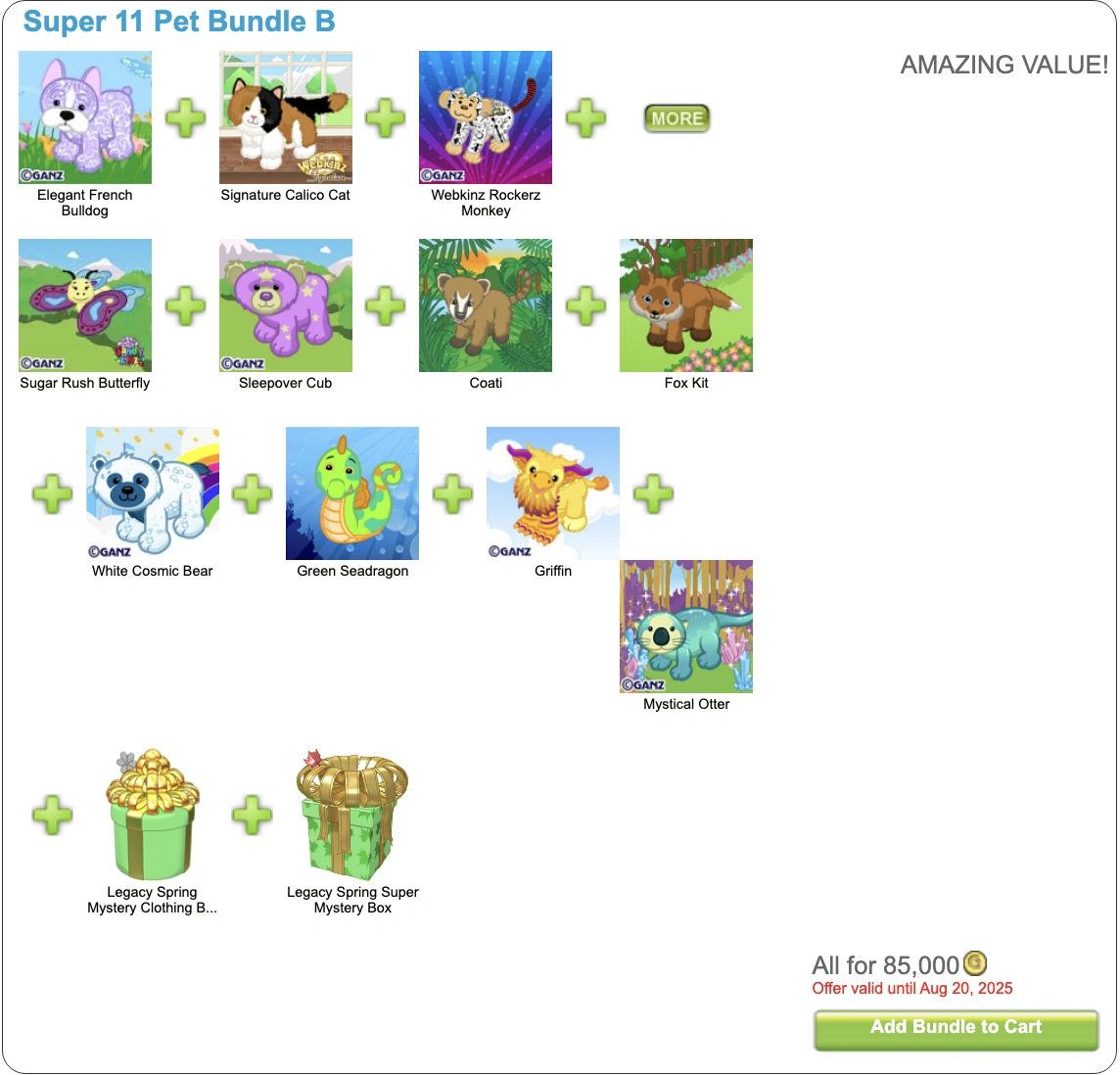 Super 11 Pet Bundle B | Webkinz Wiki | Fandom