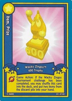 B1-47 - Wacky Zingoz 600 Trophy | Webkinz Wiki | Fandom