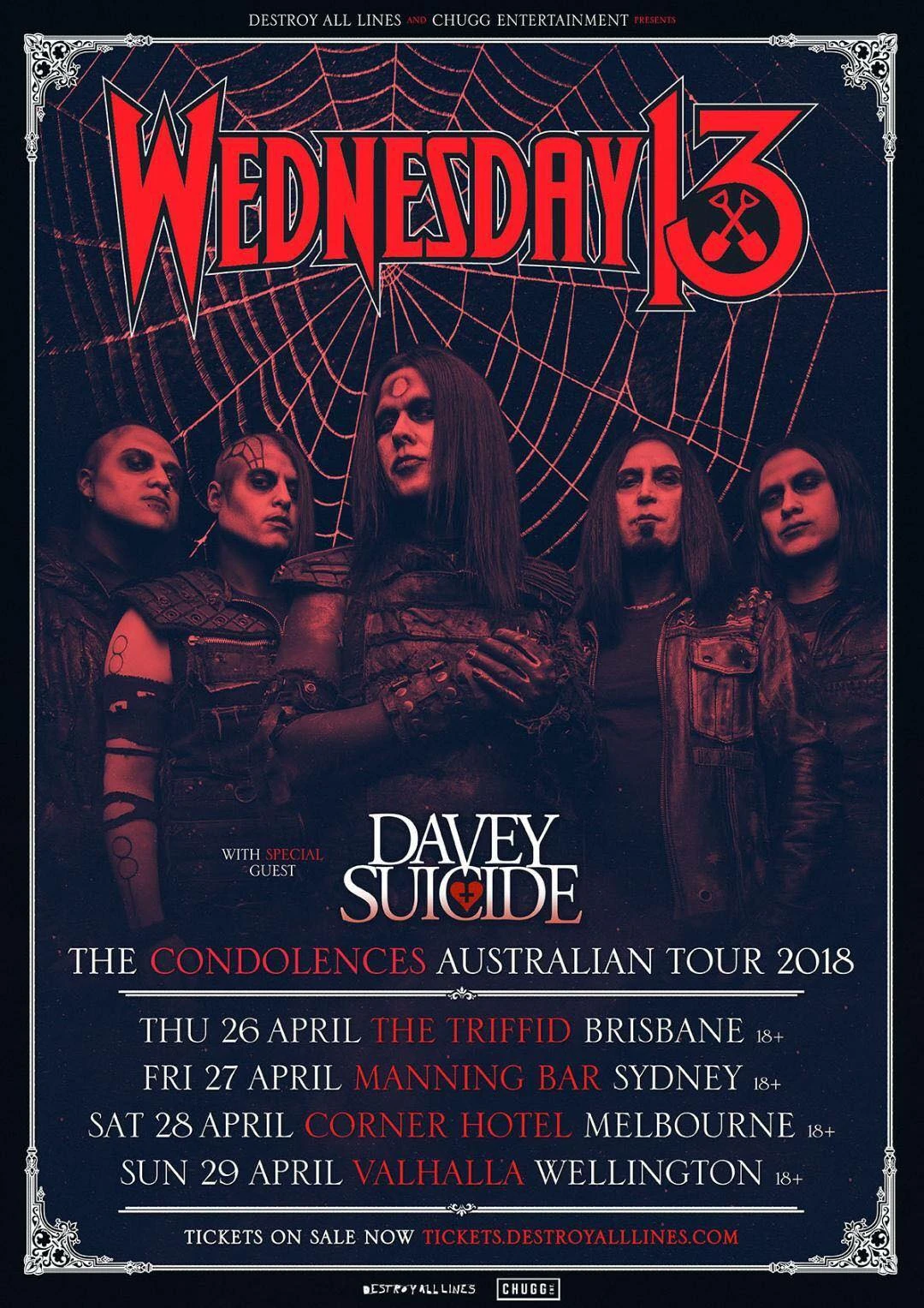 The Condolences Australian tour | Wednesday 13 Wiki | Fandom