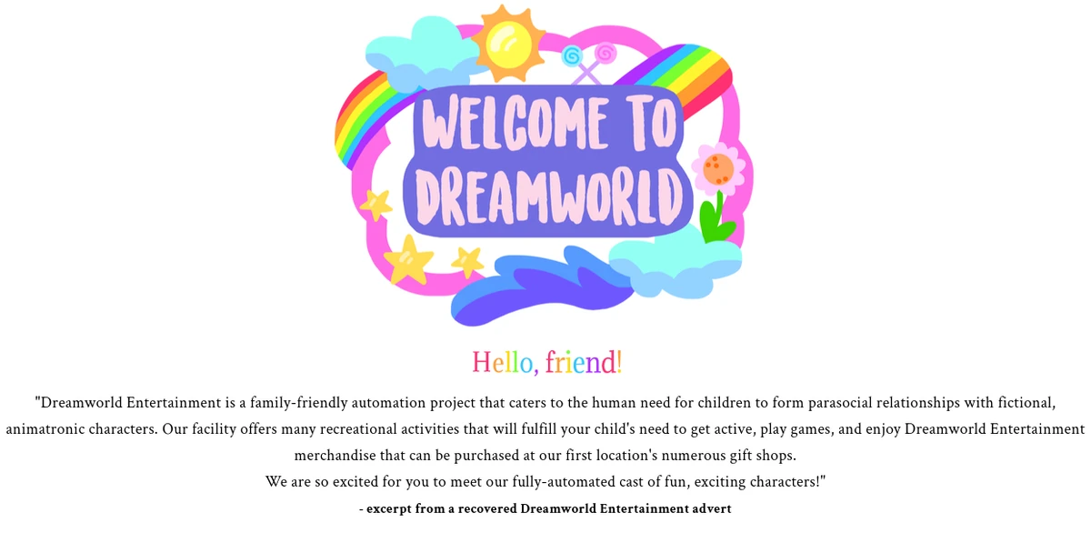"Welcome to Dreamworld" ARG Website | Welcome to Dreamworld Wiki | Fandom