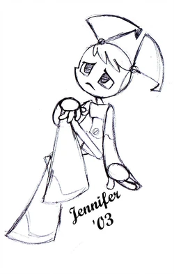 jenny the robot coloring page