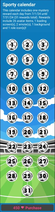 Sporty calendar | Wolvesville Wiki | Fandom