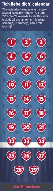 Ich liebe dich Calendar | Wolvesville Wiki | Fandom