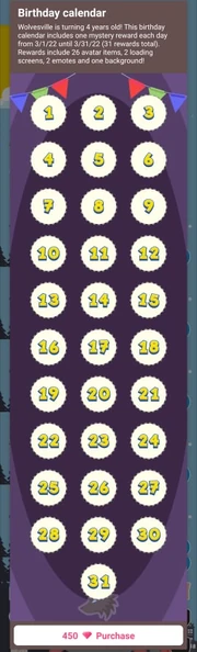 Birthday Calendar 2022 | Wolvesville Wiki | Fandom