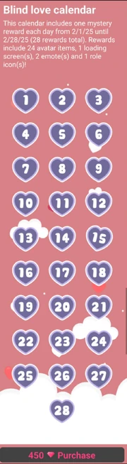 Blind love calendar | Wolvesville Wiki | Fandom