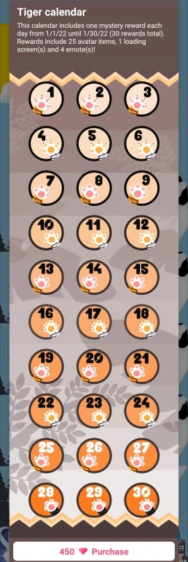 Tiger calendar | Wiki Wolvesville | Fandom