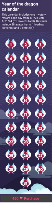 Year of the dragon Calendar | Wolvesville Wiki | Fandom