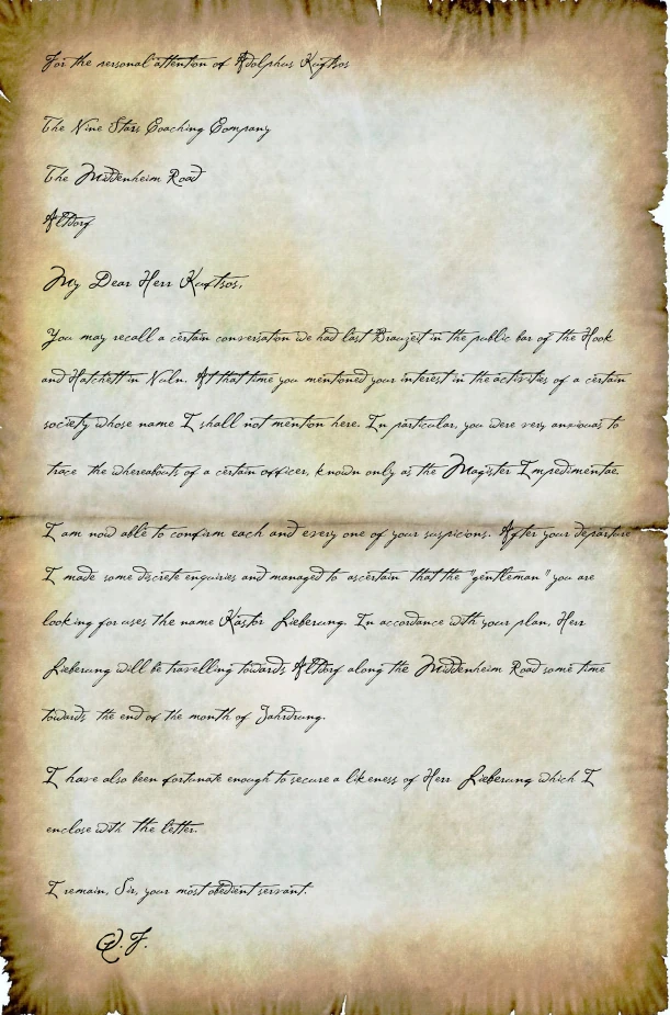 Handout: Brev til Adolphus Kuftsos | WFRP Åsanegjengen Wikia | Fandom
