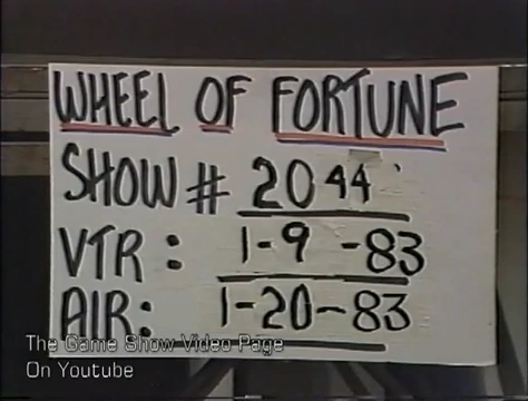 Wheel of Fortune timeline (network)/1983 | Wheel of Fortune History ...