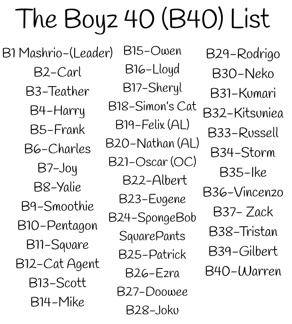 The Boyz 40 | WhitneyGoLucky2.0 Wiki | Fandom