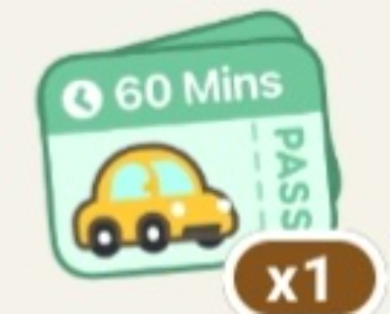 60 Minute Car Pass Ticket | Widgetable Wiki | Fandom