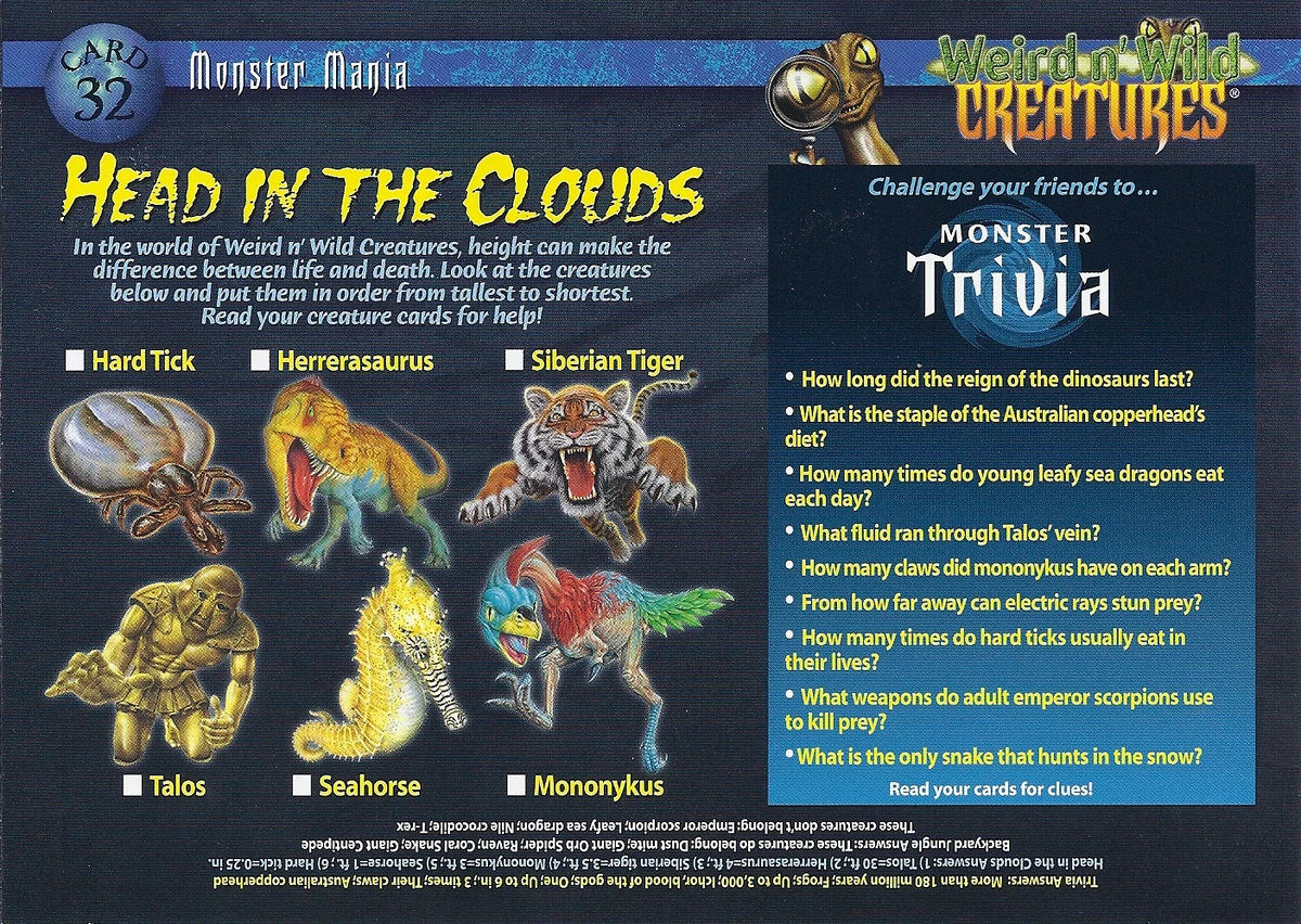 Monster Mania 32 | Weird n' Wild Creatures Wiki | Fandom