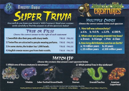 Monster Mania 16 | Weird n' Wild Creatures Wiki | Fandom