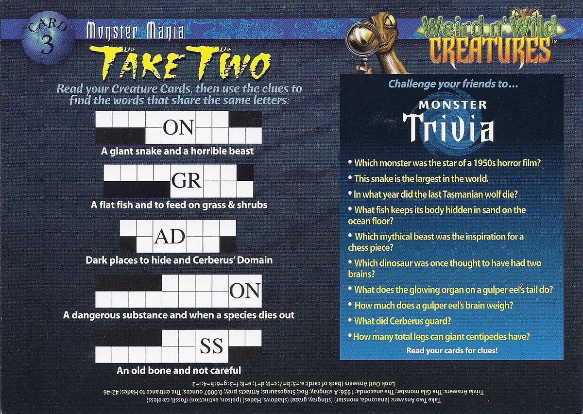 Monster Mania 3 | Weird n' Wild Creatures Wiki | Fandom