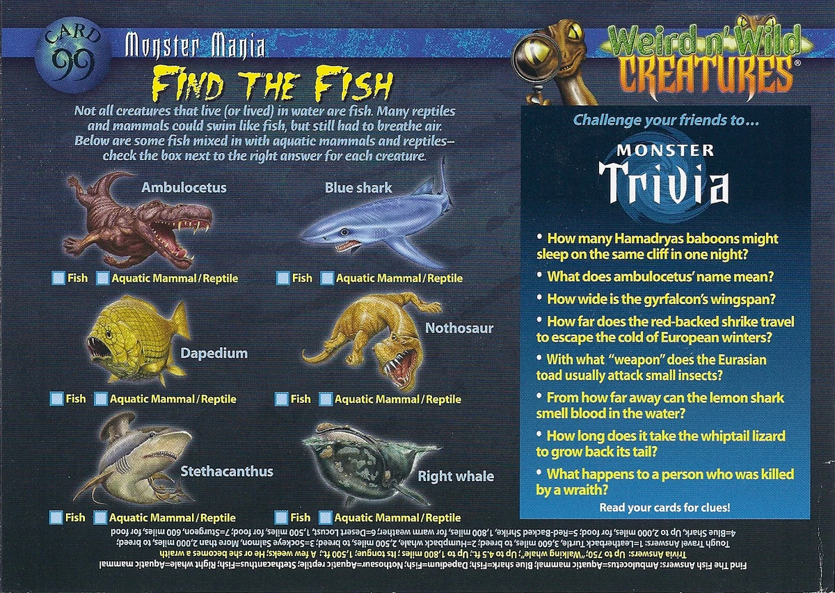 Monster Mania 99 | Weird n' Wild Creatures Wiki | Fandom