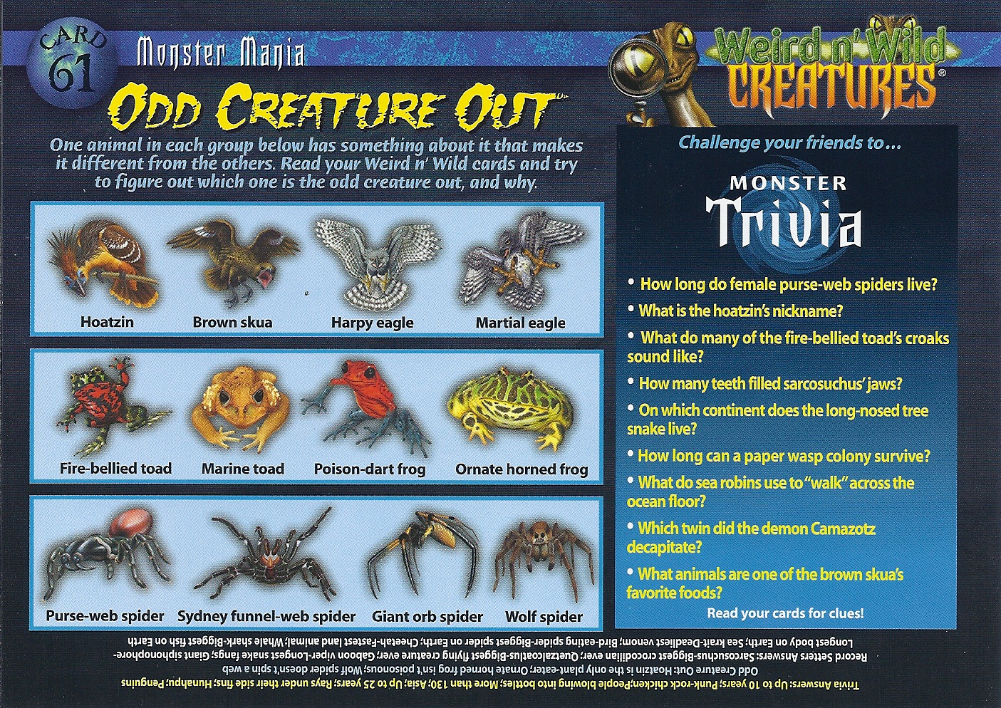 Monster Mania 61 | Weird n' Wild Creatures Wiki | Fandom