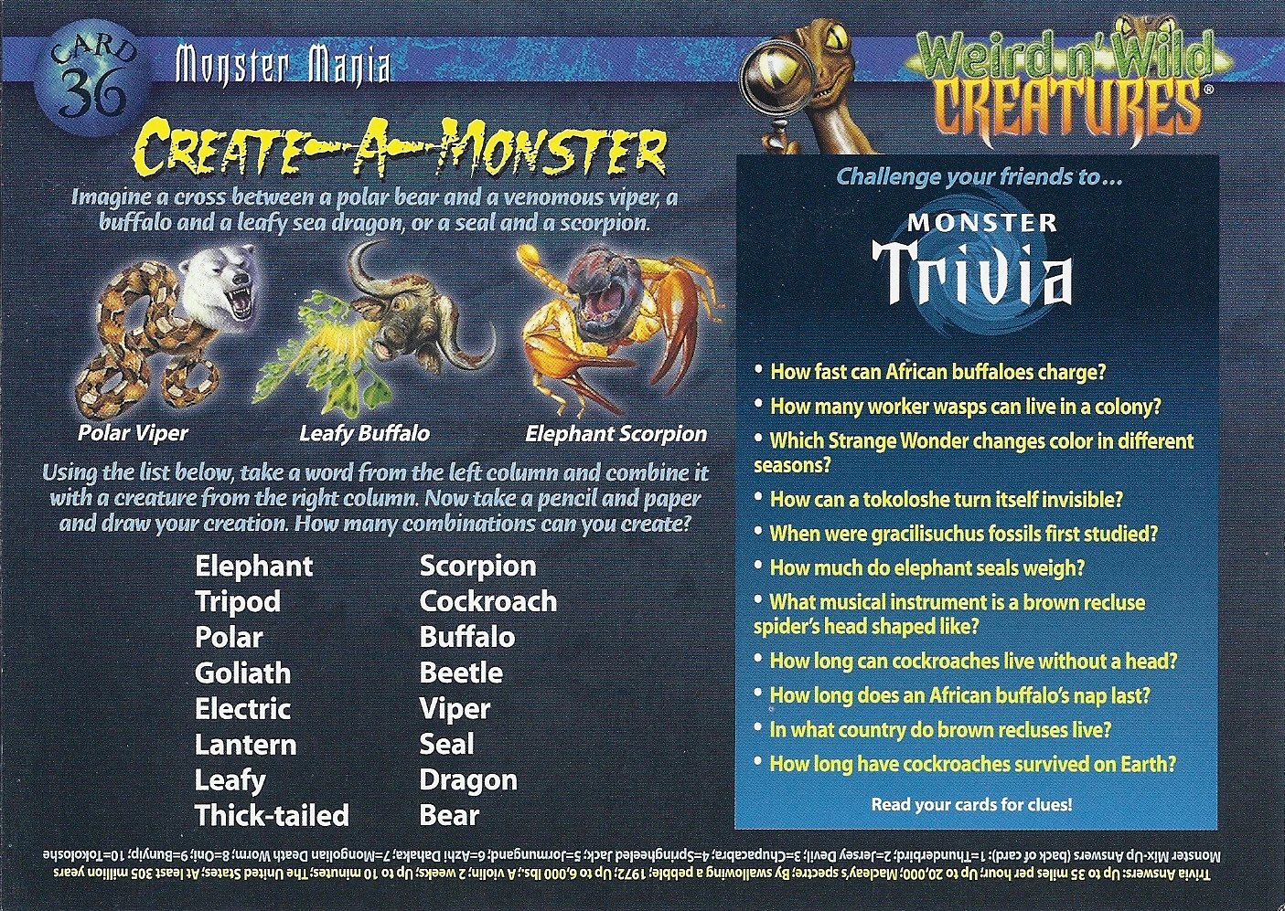 Monster Mania 36 | Weird n' Wild Creatures Wiki | Fandom