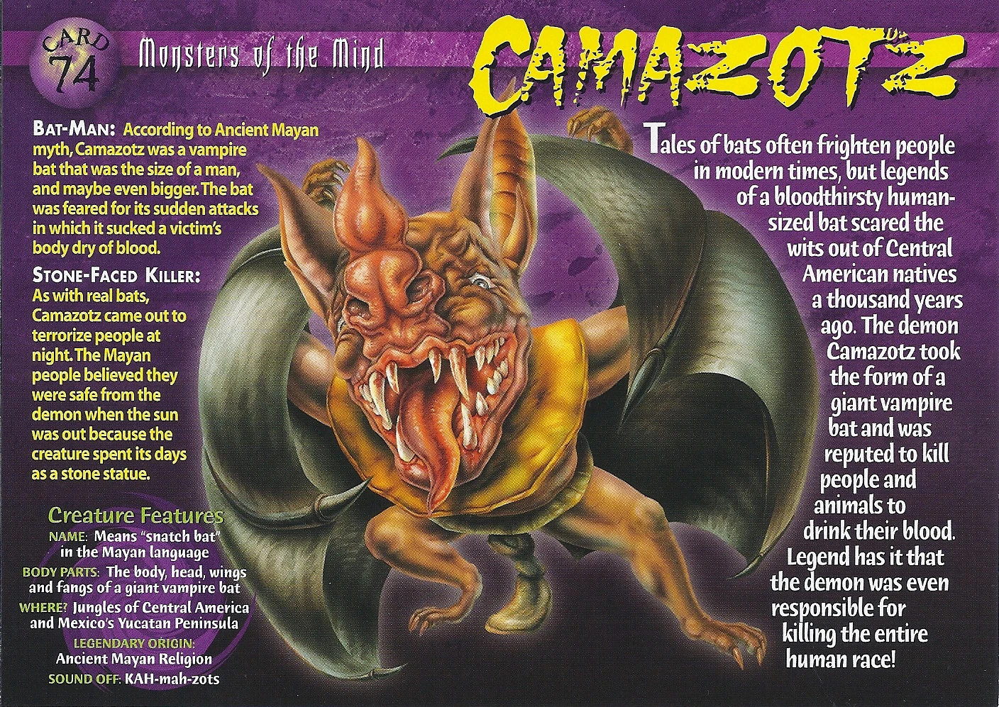 Camazotz | Weird n' Wild Creatures Wiki | Fandom
