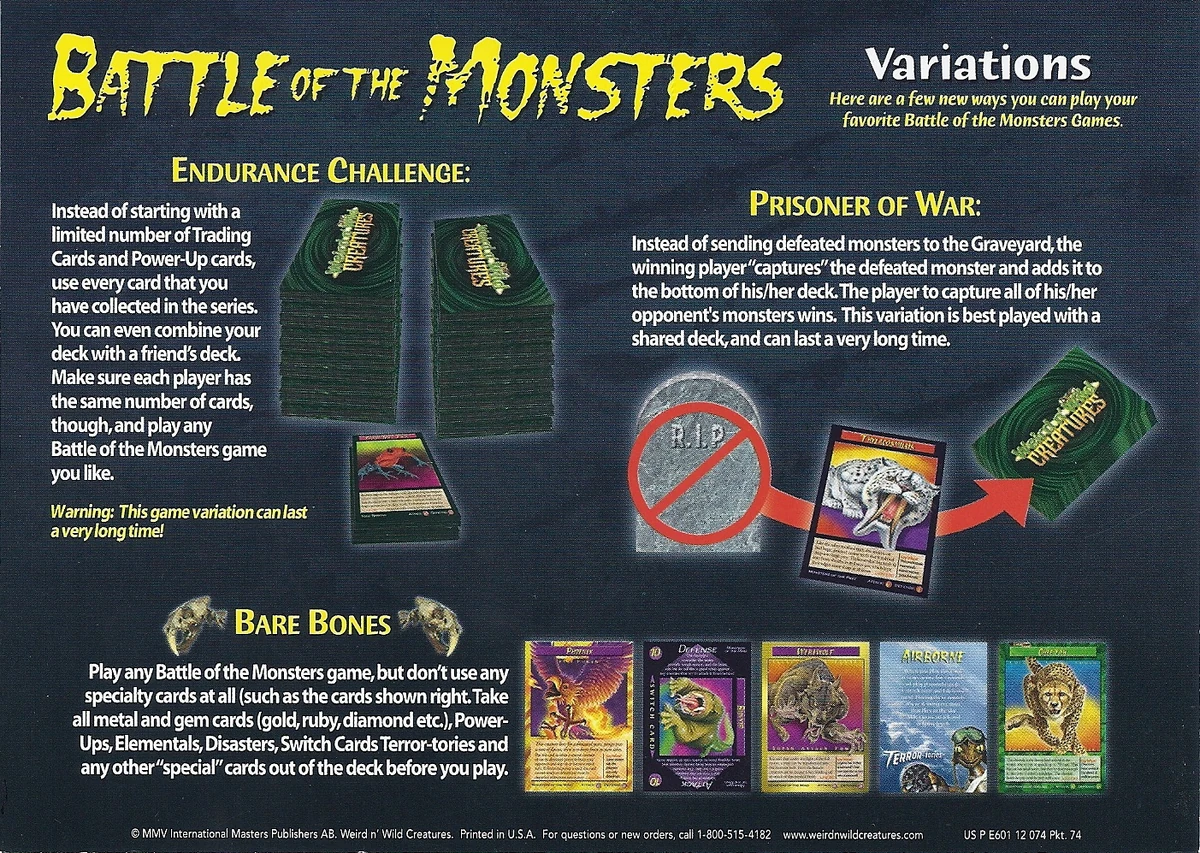 Battle of the Monsters Variations 75 | Weird n' Wild Creatures Wiki ...