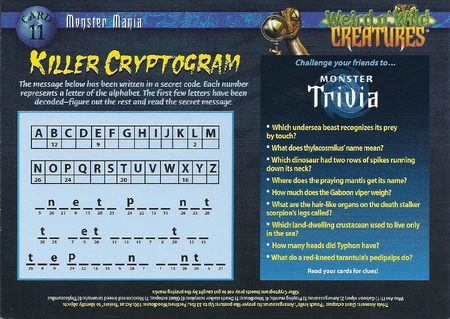 Monster Mania 11 | Weird n' Wild Creatures Wiki | Fandom